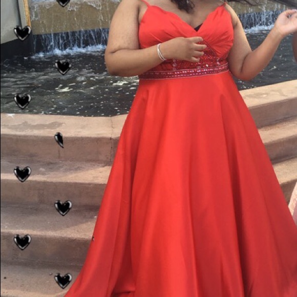 Rachel allen | Dresses | Red Plus Size Prom Dress | Poshmark